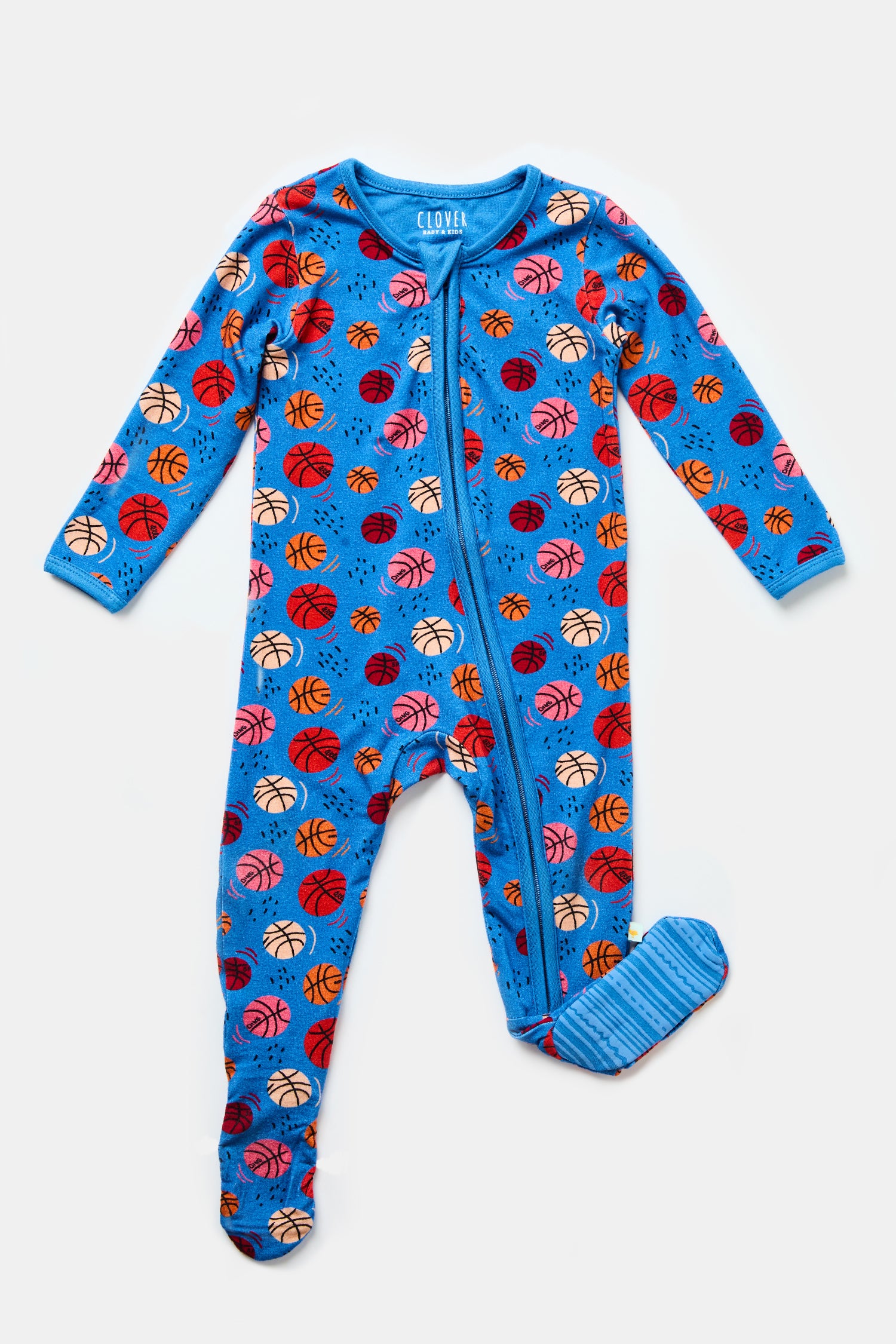 Clover Baby & Kids Basketball Footie | Sleep And Play | Newborn - 18M